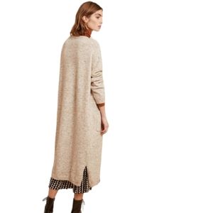 FRNCH | Sweaters | Frnch Paris Beige Oversized Knit Cardigan Duster ...